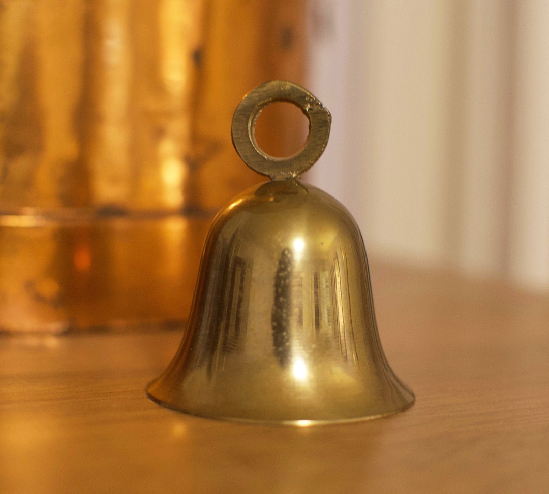 Vintage Brass Dinner Bell - Etsy