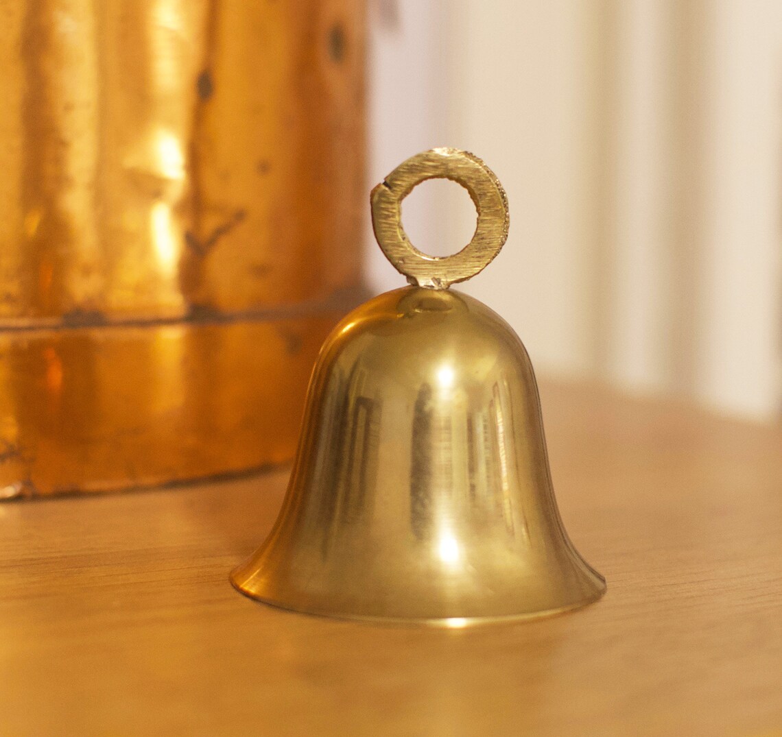 Vintage Brass Dinner Bell - Etsy