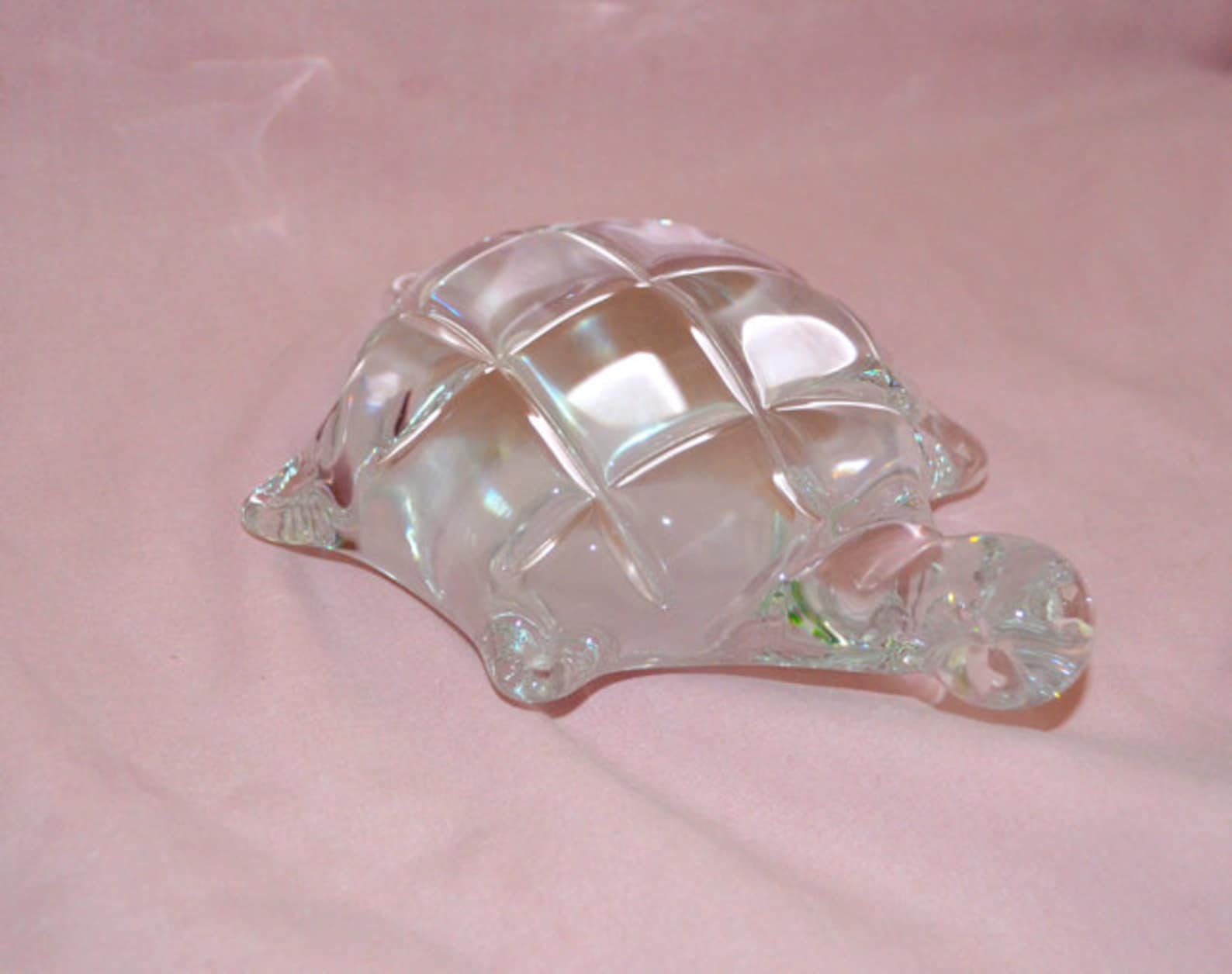Vintage Clear Art Glass Turtle - Etsy