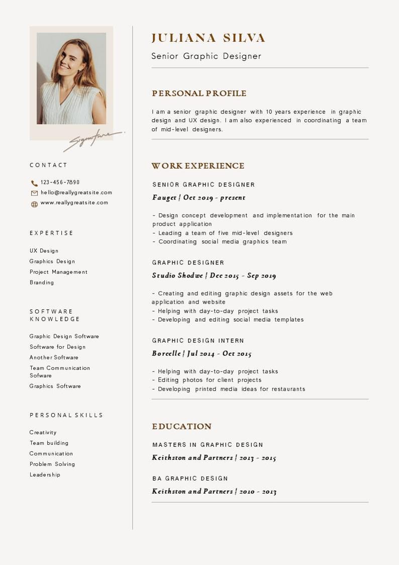 Professional CV Resume Bundle | 10 Editable Resume Templates | Modern ...