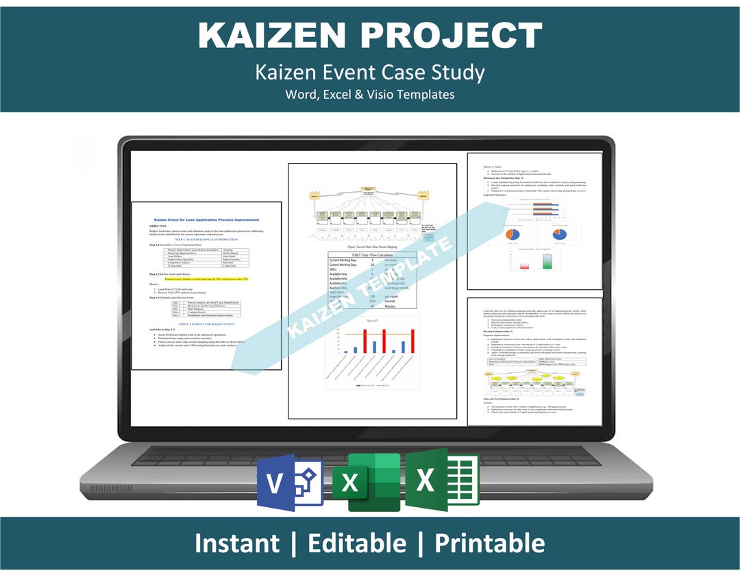 Kaizen Project Excel & Word Files | 1 Week Kaizen Event | Real and ...