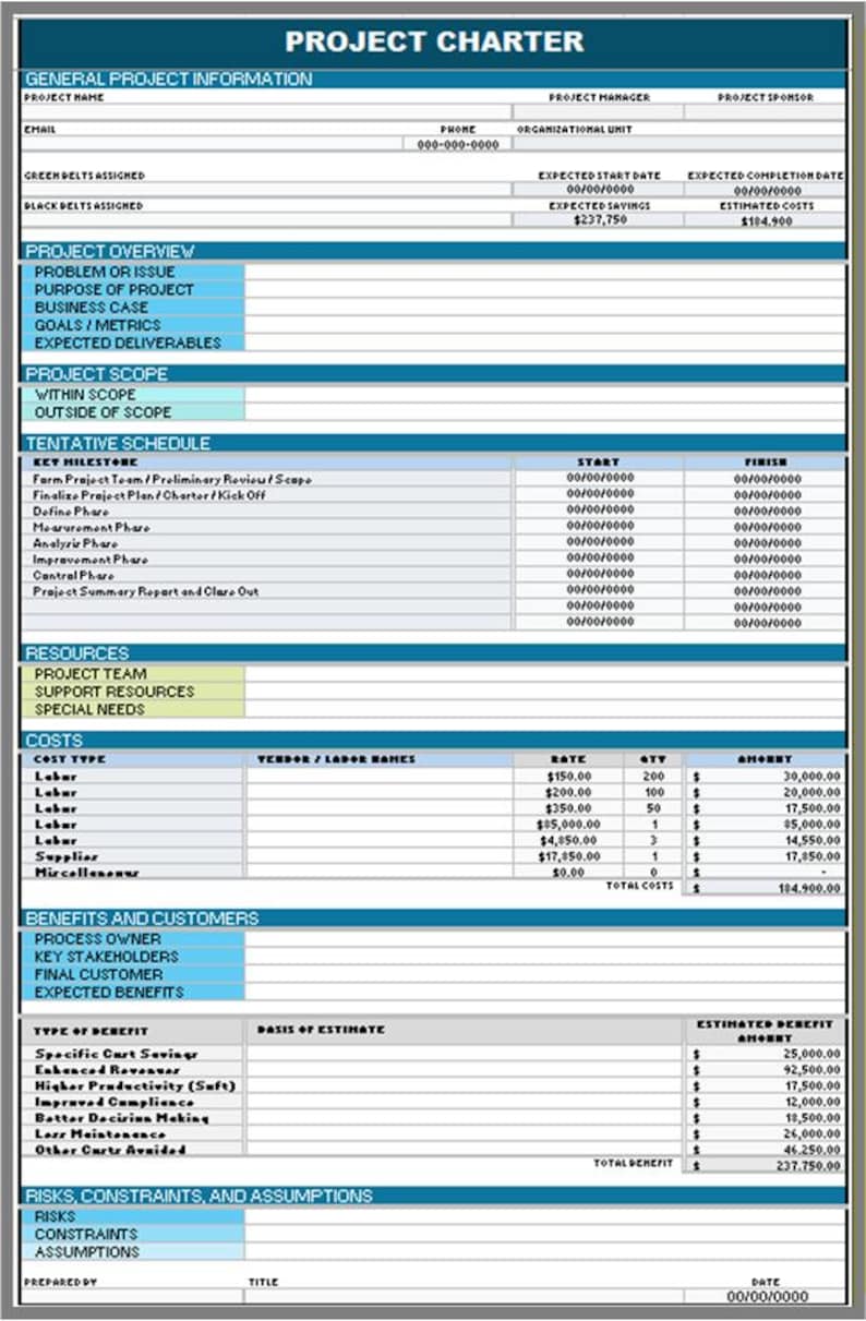 DMAIC Lean Six Sigma Toolkit | Editable Excel and Powerpoint Templates ...