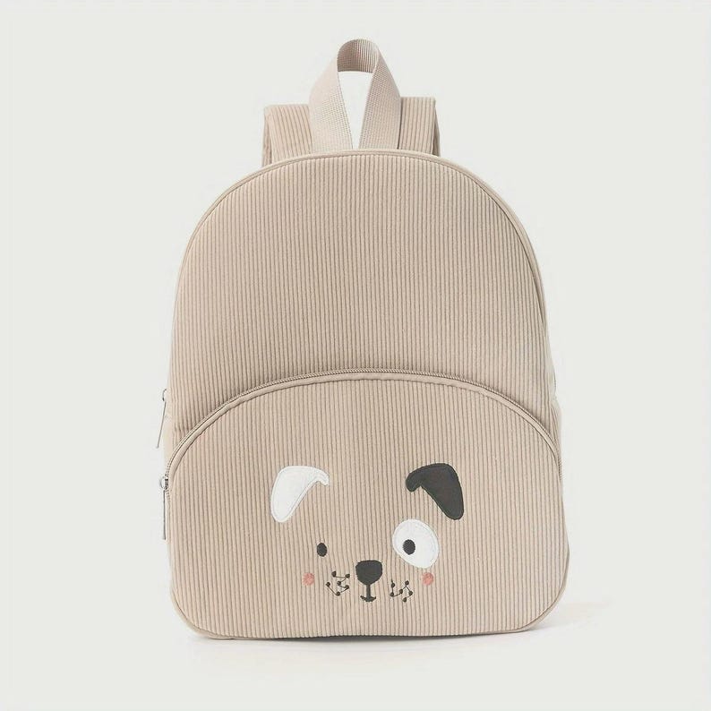 Personalized Embroidered Bear Animal Backpack, Corduroy Design & Large ...