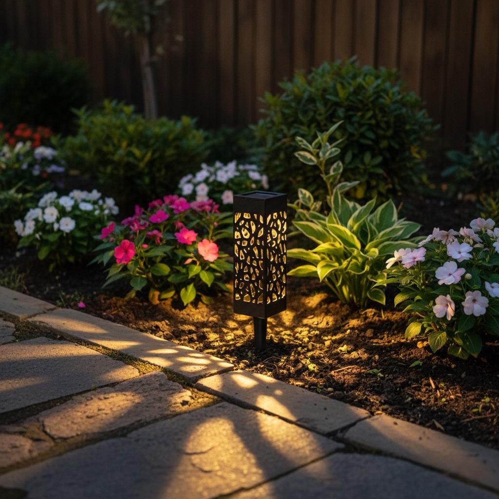 6-pack Solar Pathway Lights, LED Waterproof Garden Lights, Decorative ...