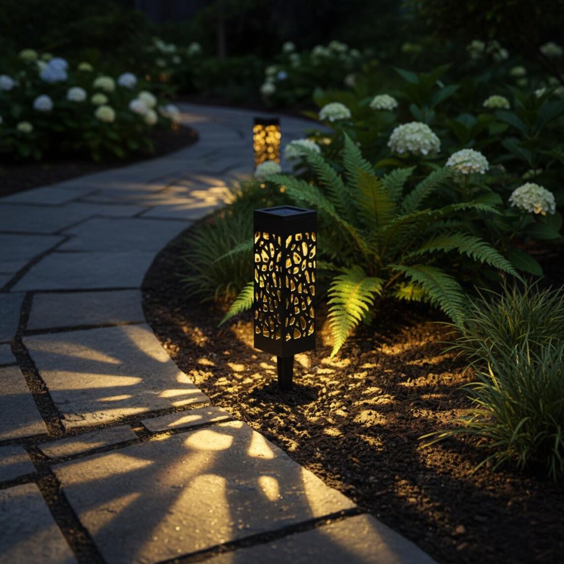 6-pack Solar Pathway Lights, LED Waterproof Garden Lights, Decorative ...