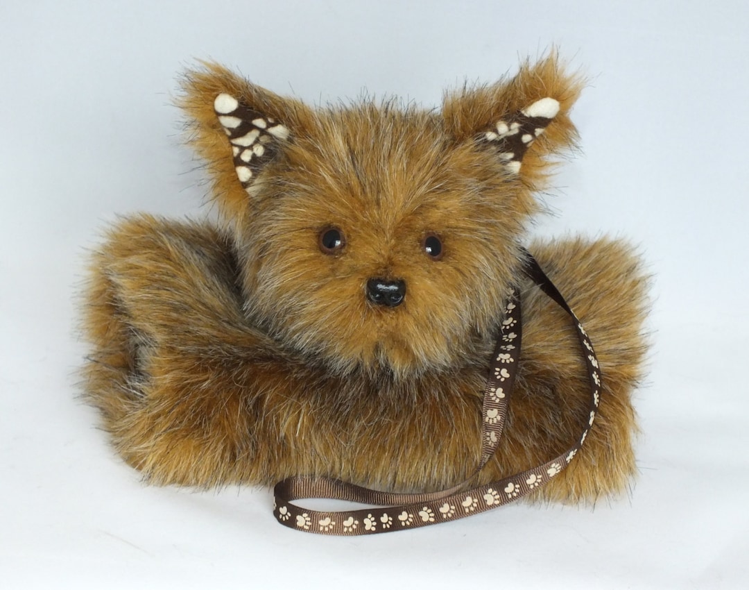 Brown Puppy Hand Muff, Paw Print Ears and Lining - Etsy