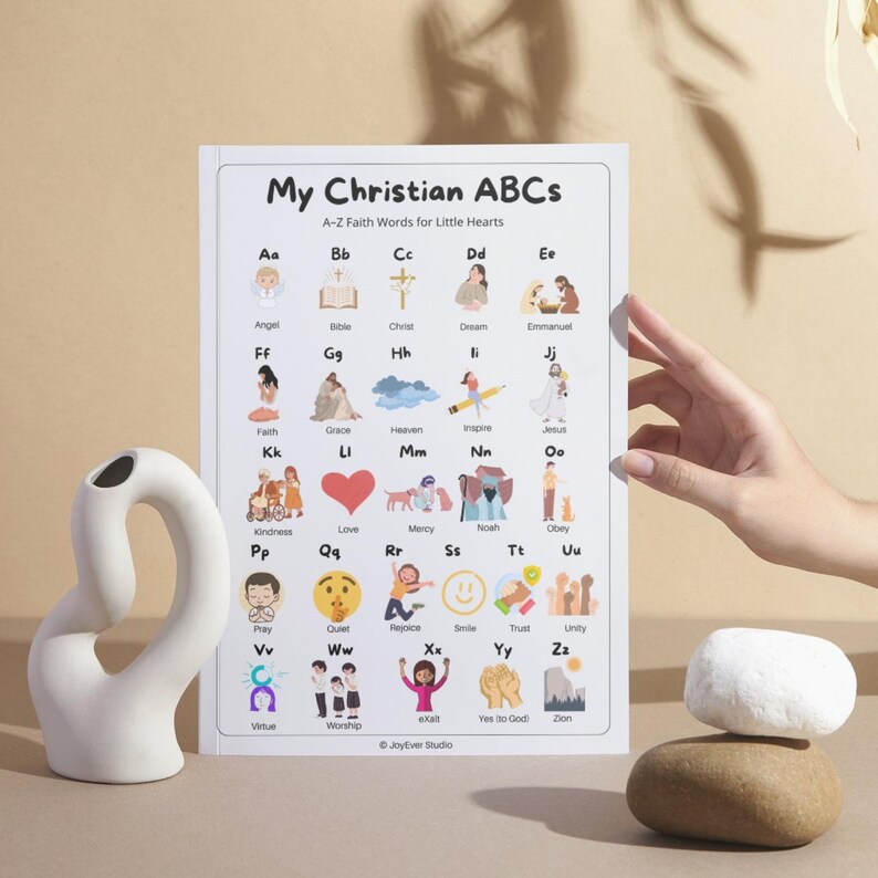 My Christian Abcs Printable | Bible Alphabet Poster for Kids ...