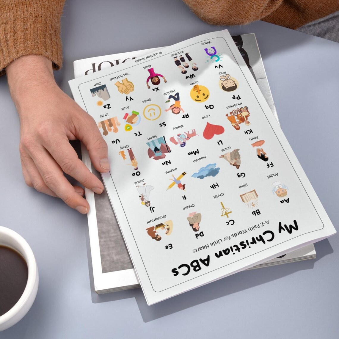 My Christian Abcs Printable | Bible Alphabet Poster for Kids ...