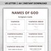 Names of God Scripture Cards Printable, 24 Bible Name Cards, Christian ...