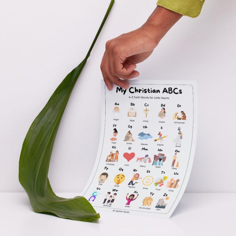 My Christian Abcs Printable | Bible Alphabet Poster for Kids ...