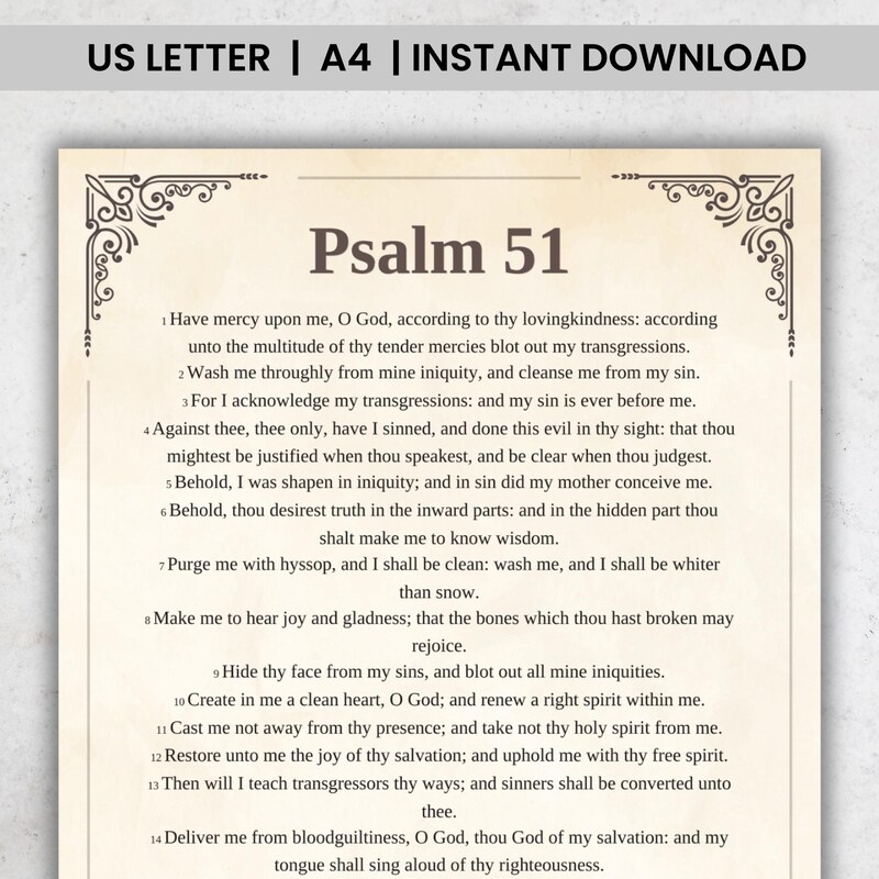 Psalm 51 - Etsy