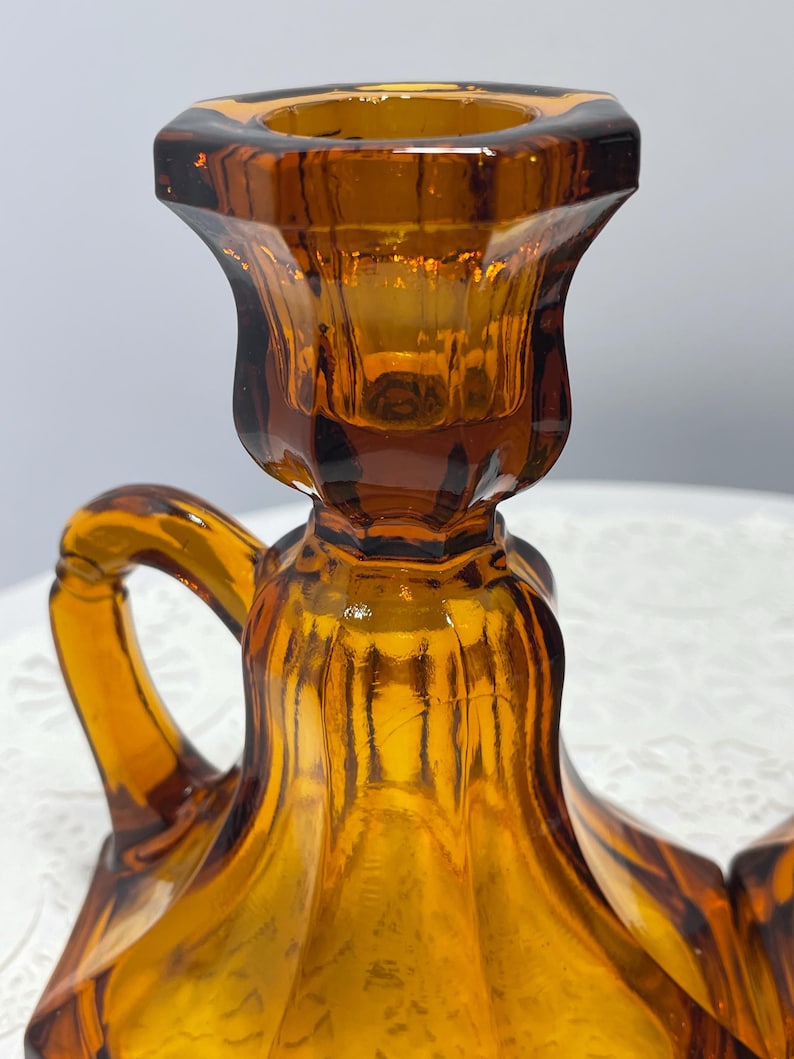 Anchor Hocking "desert Gold" Amber Glass Candle Holders From the ...