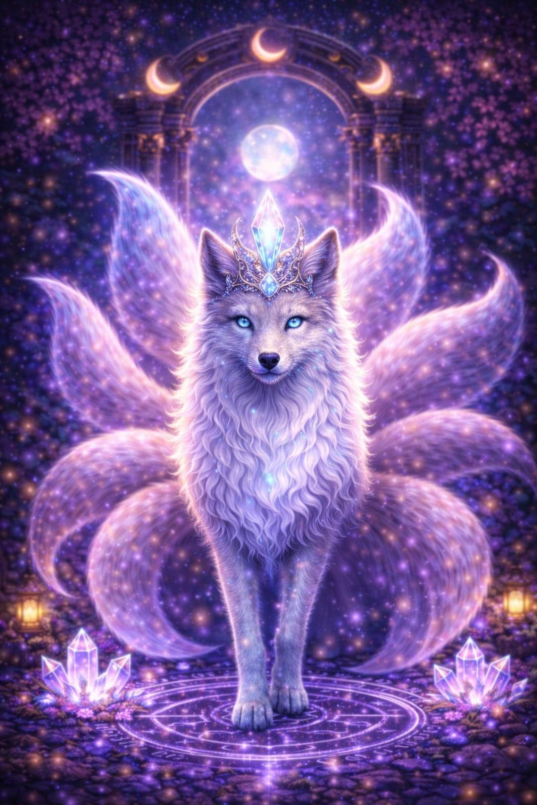 Kitsune Fox Fantasy Wall Art Printable Mystic Fox Spirit Digital ...