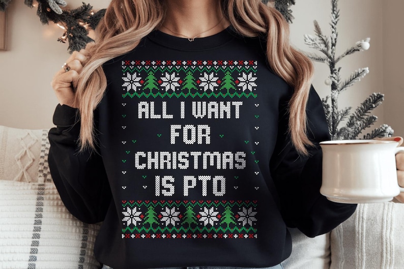 Funny Christmas PTO Sweater Design, Corporate Humor (digital Download ...