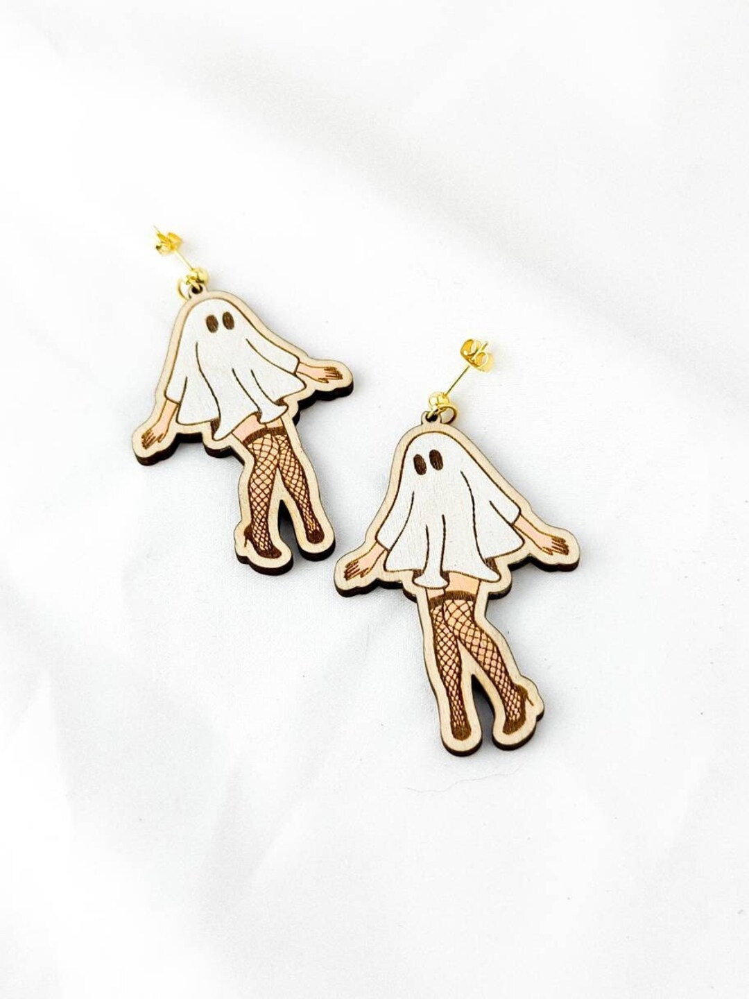 Pinup Ghost Girl Dangle Earrings | Halloween Spooky Season Accessories ...