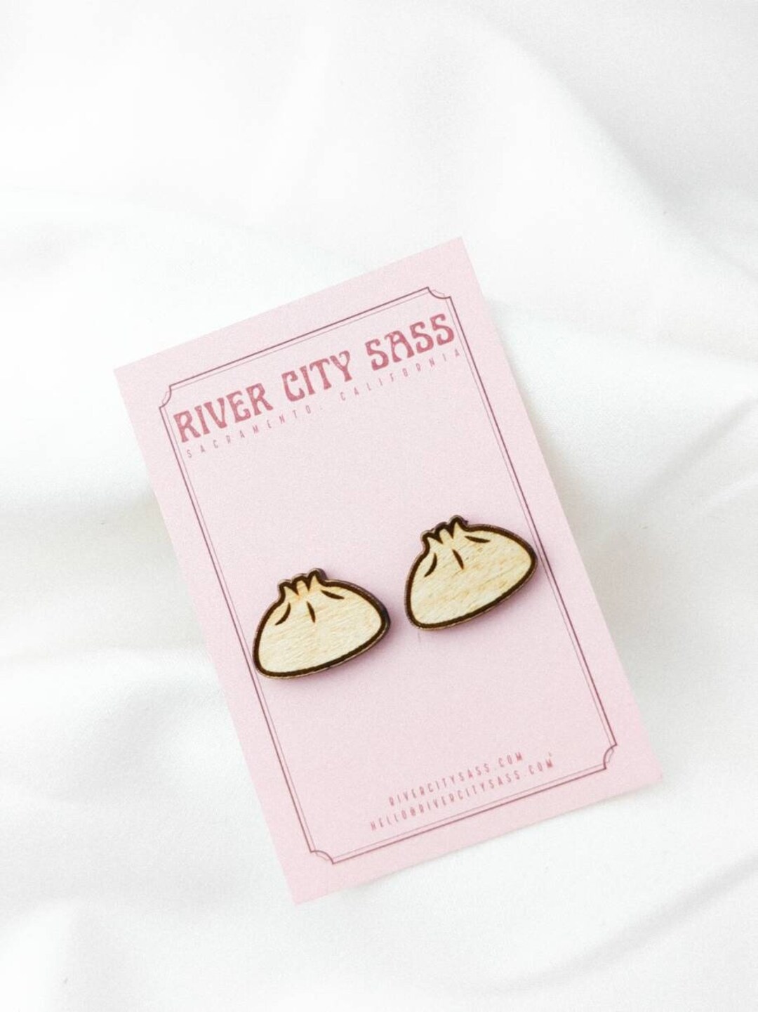 Dim Sum Dumpling Stud Earrings | Food Emoji Earrings | Eco Friendly ...