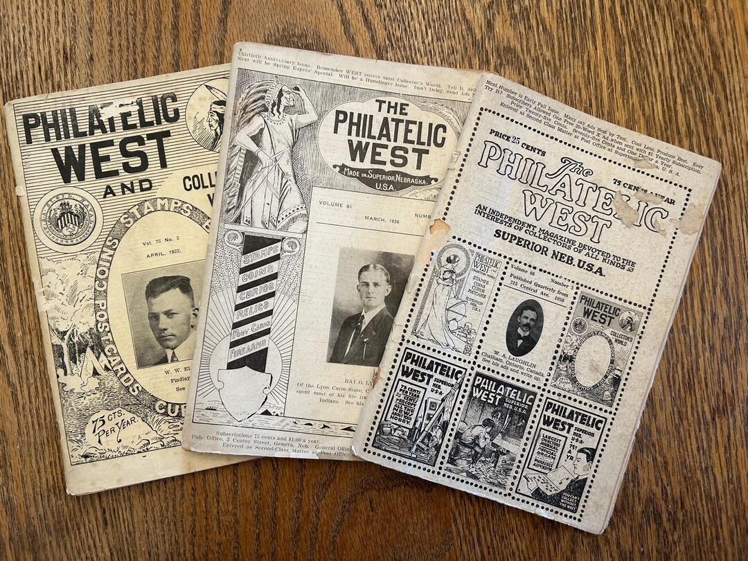 Antique Philatelic West Magazines Set of 3 (1922–1930) | Western ...