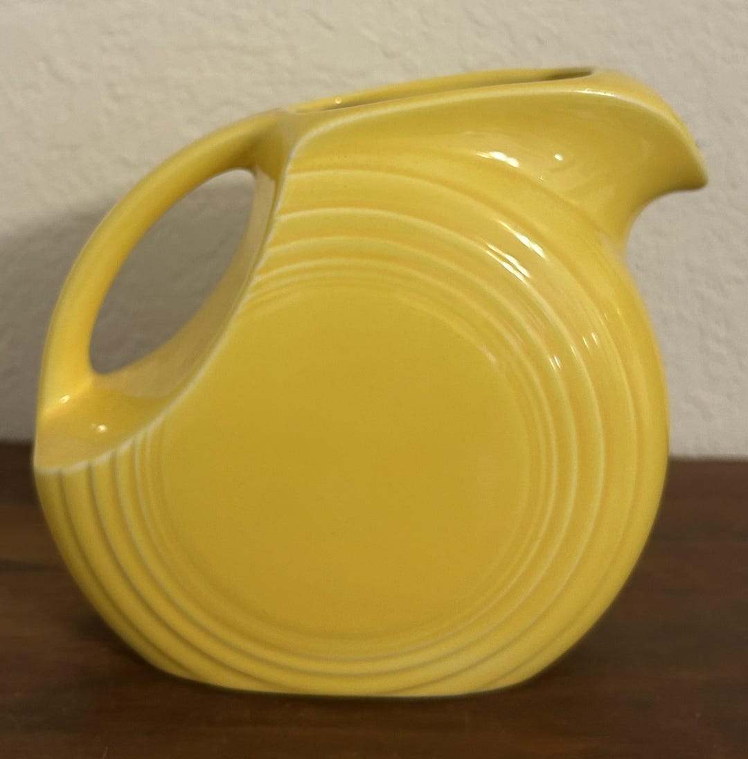 Fiesta Sunflower Disk Pitcher - Vintage-style Fiesta Ware Jug - Homer ...