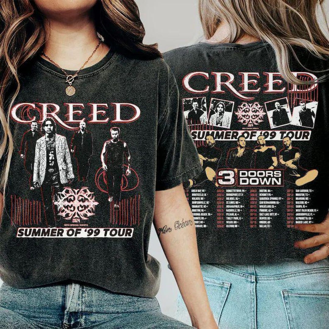 Creed Summer of 99 Tour Comfort Color Shirt, Creed World Tour 2024 ...