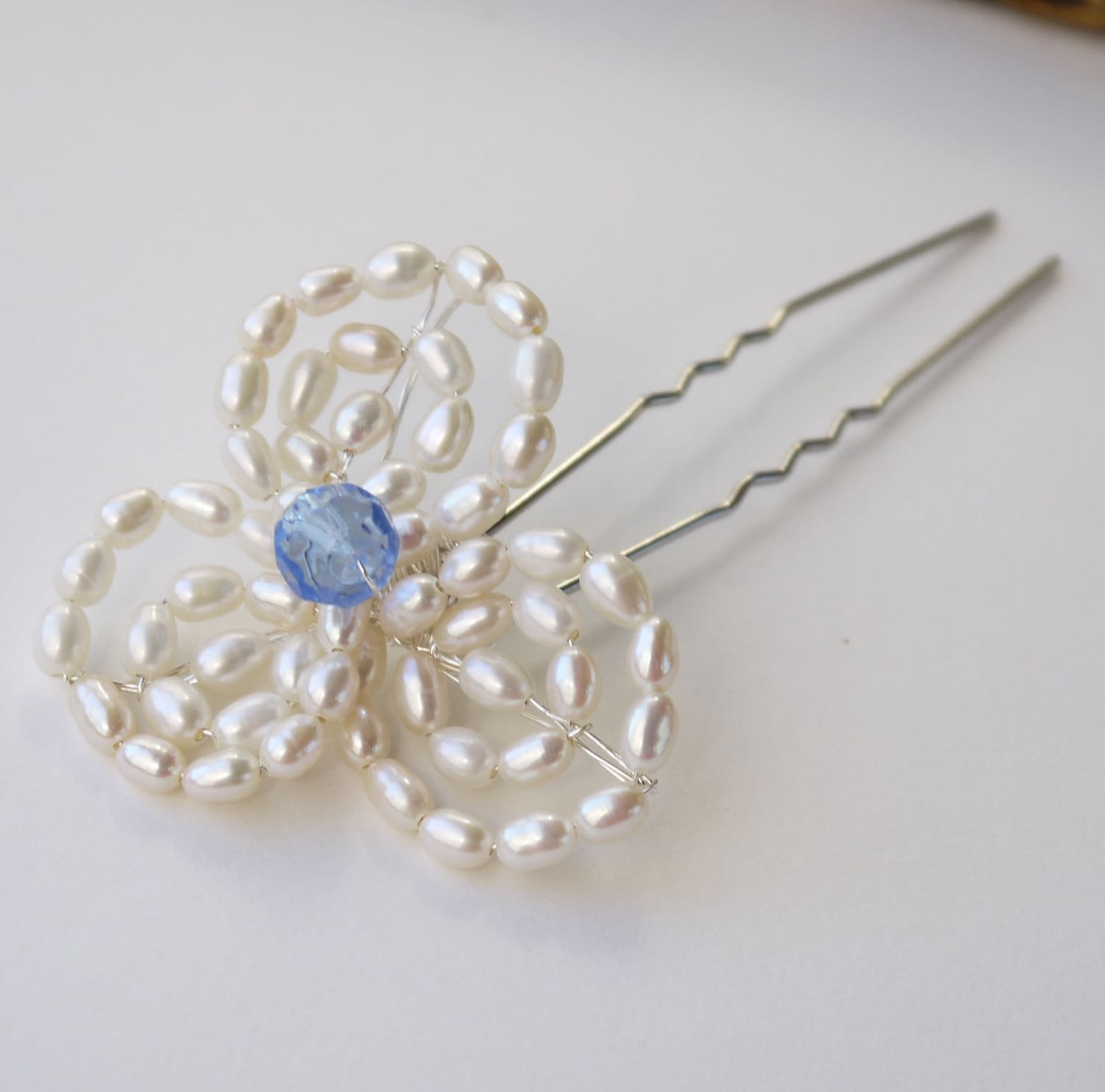 Pearl Flower Pin French Beaded Ivory Freshwater Pearl and | Etsy