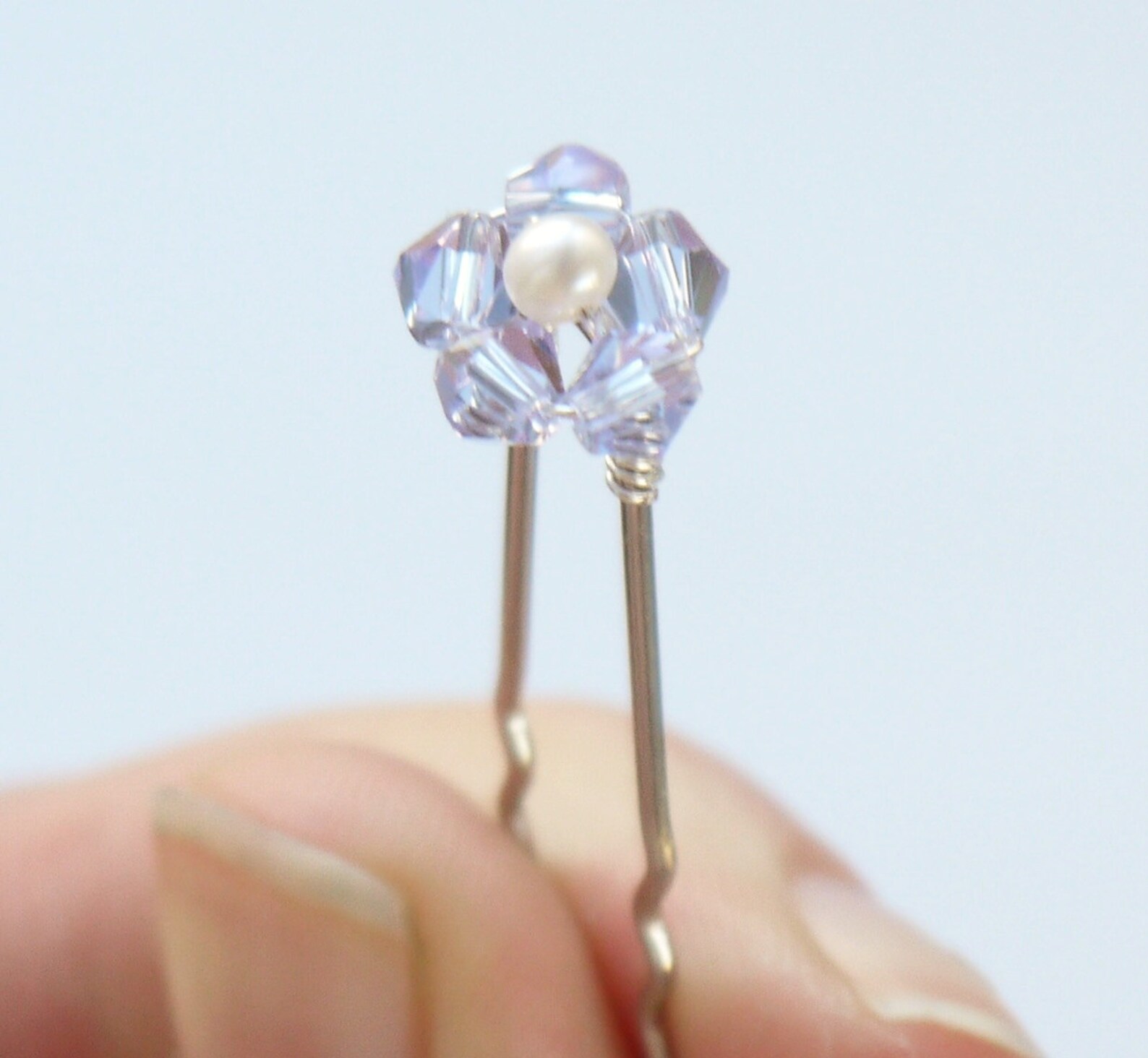 ANY COLOUR Crystal & Pearl Flower Pin Freshwater Pearl and - Etsy