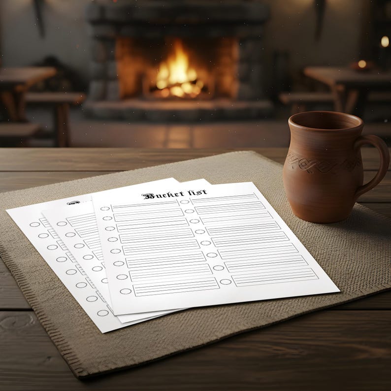 Bucket List Printable | Life Goals Planner | Aspiration Tracker ...