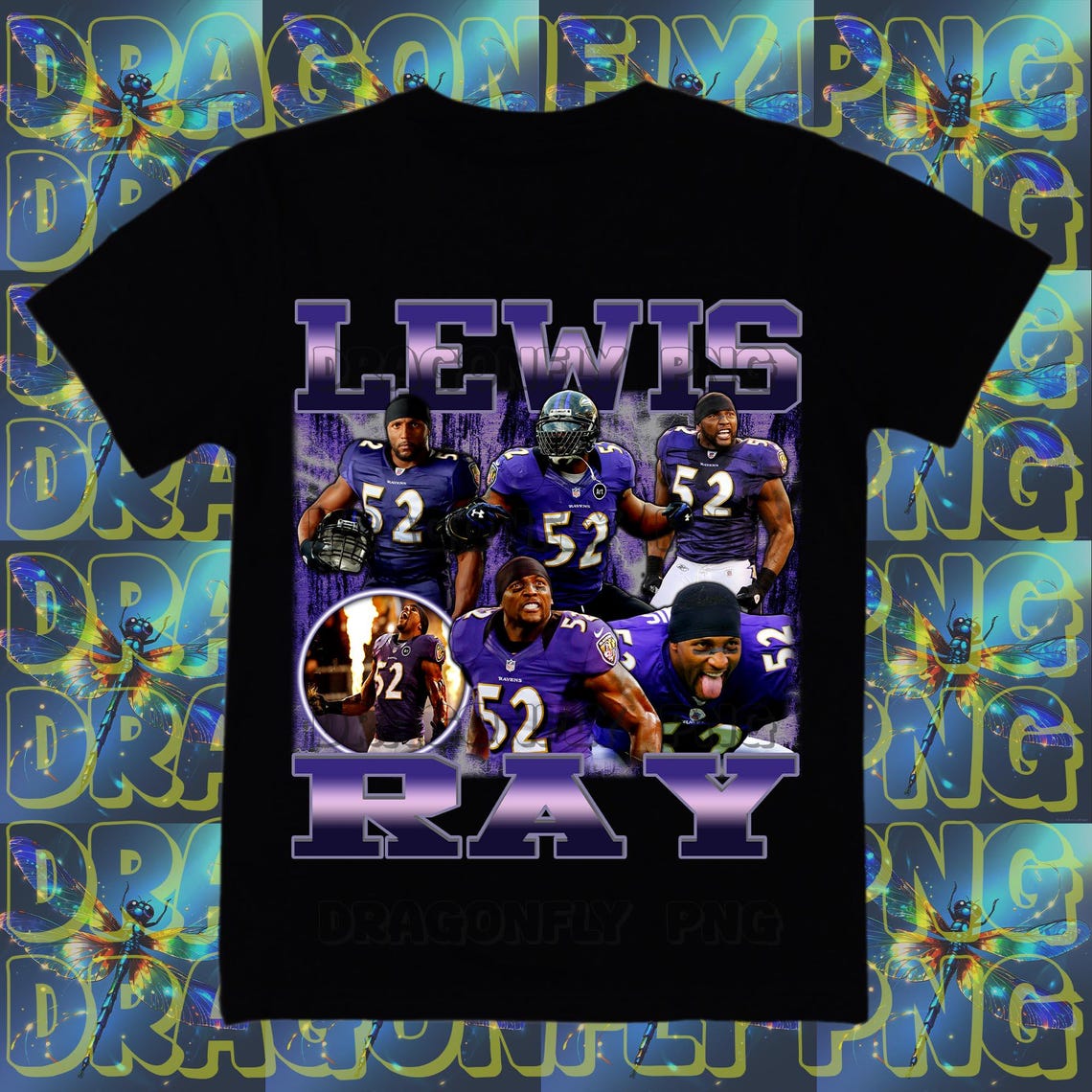 Lamar Jackson Png, Ray Lewis Png,printable Digital T-shirt Design ...