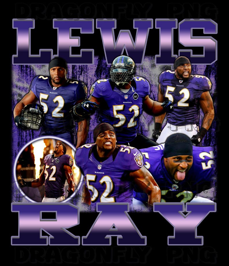 Lamar Jackson Png, Ray Lewis Png,printable Digital T-shirt Design ...