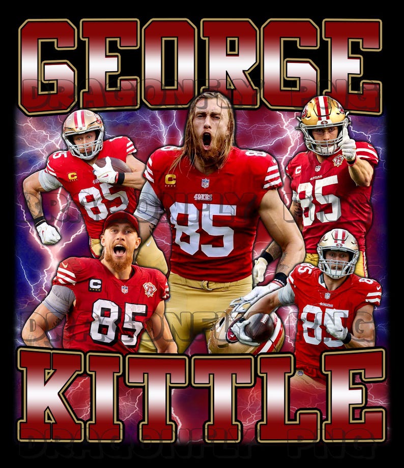 George Kittle Png ,team Png, Printable Digital T-shirt Design, Ready to ...