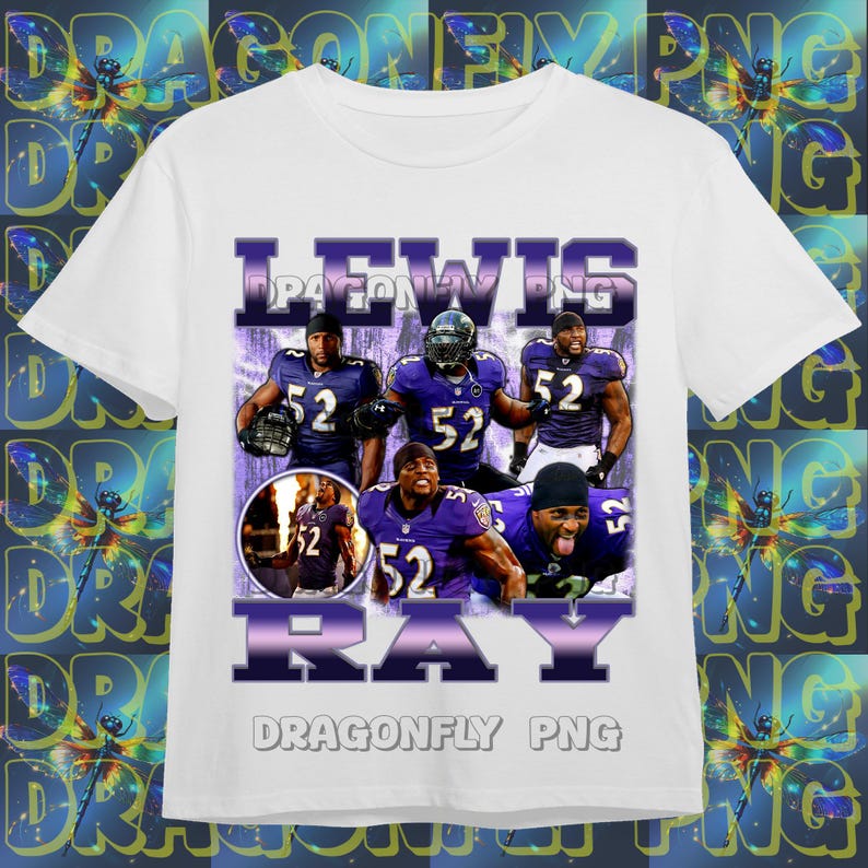 Lamar Jackson Png, Ray Lewis Png,printable Digital T-shirt Design ...