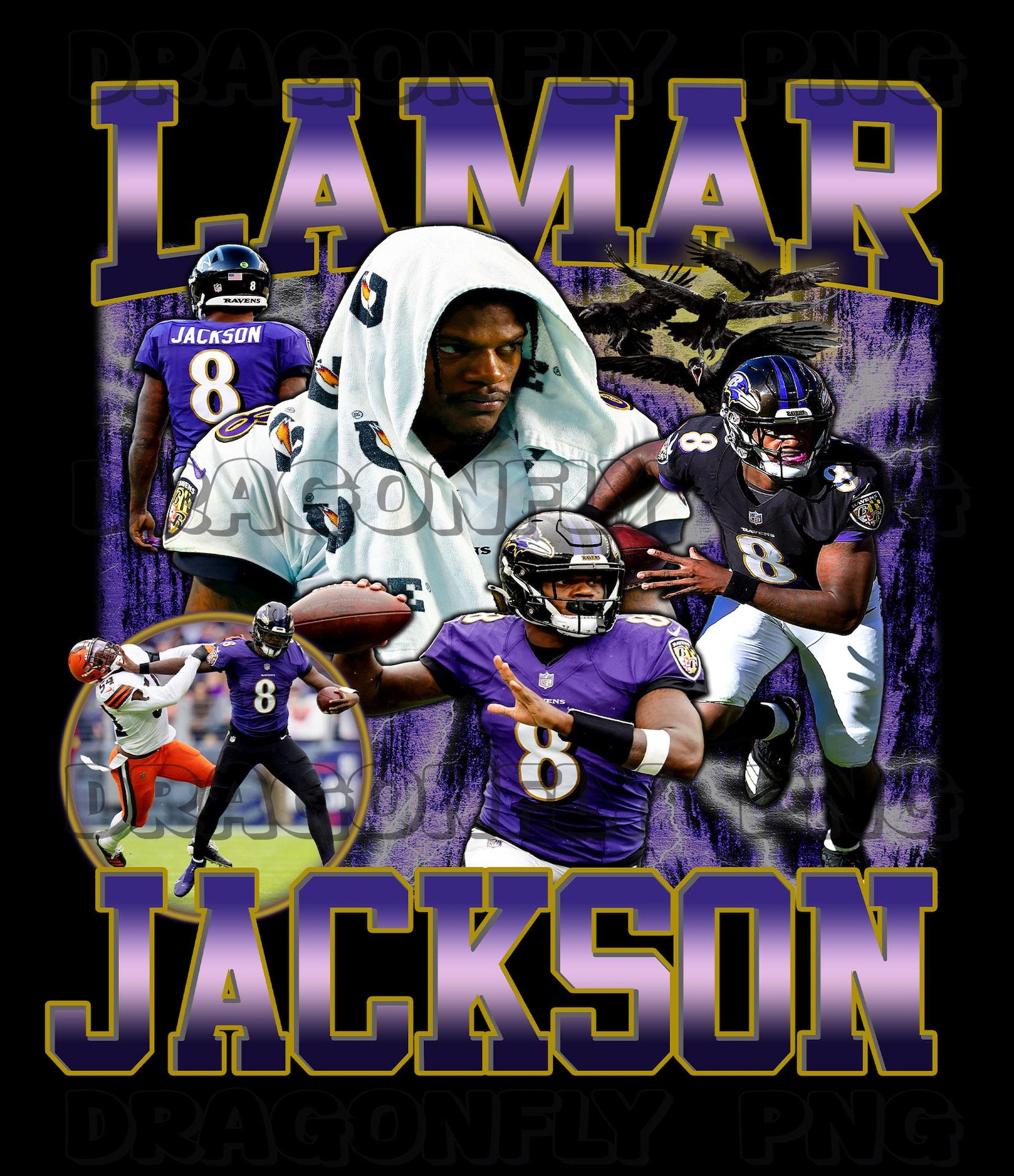 Lamar Jackson Png, Ray Lewis Png,printable Digital T-shirt Design ...