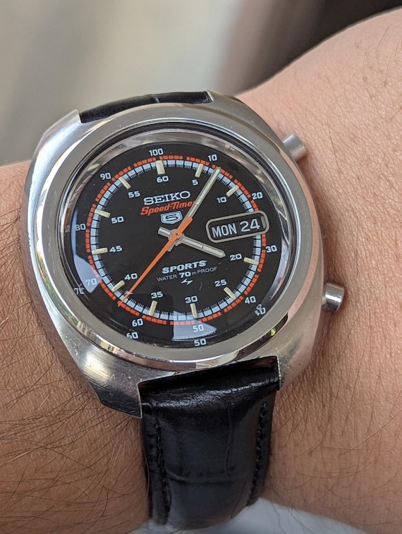 Seiko 5 Sports Speed Timer 7019 8000 Flyback Chronogr… - Gem