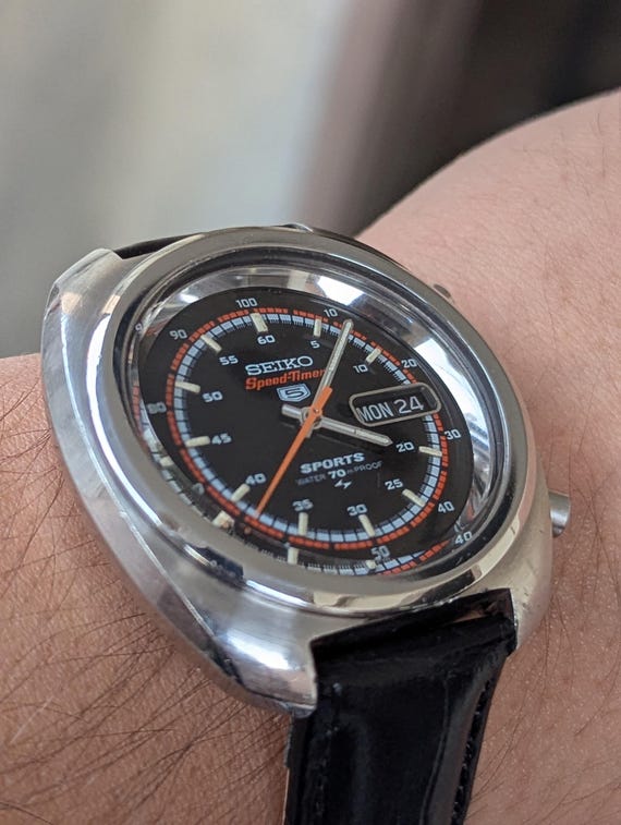 Seiko 5 Sports Speed Timer 7019 8000 Flyback Chronogr… - Gem
