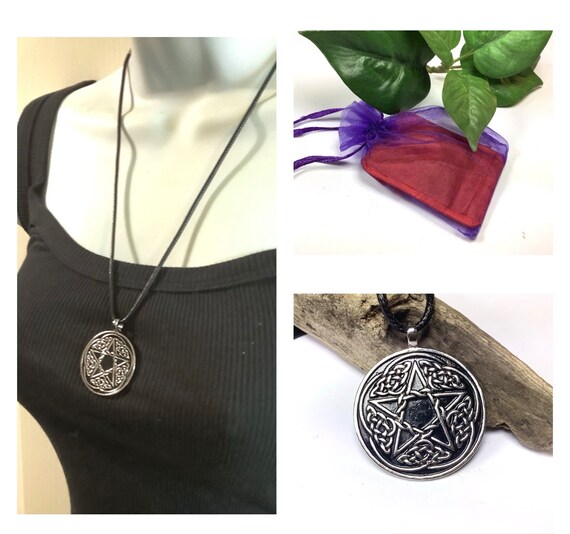 Large Detailed Silver and Black Pagan Wiccan Celtic K… - Gem