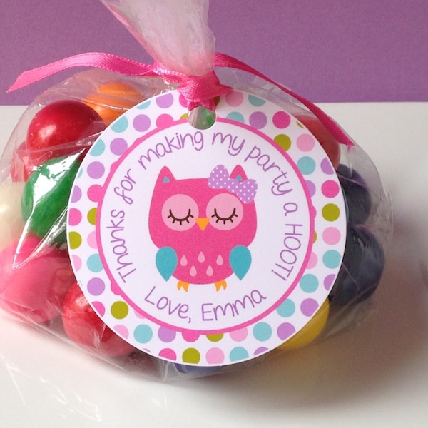 Owl Favor Tags - Etsy