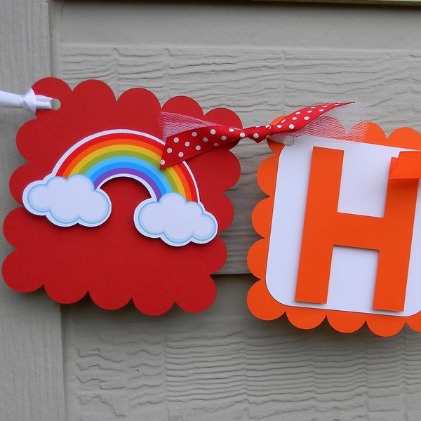 Rainbow Birthday Banner - Etsy