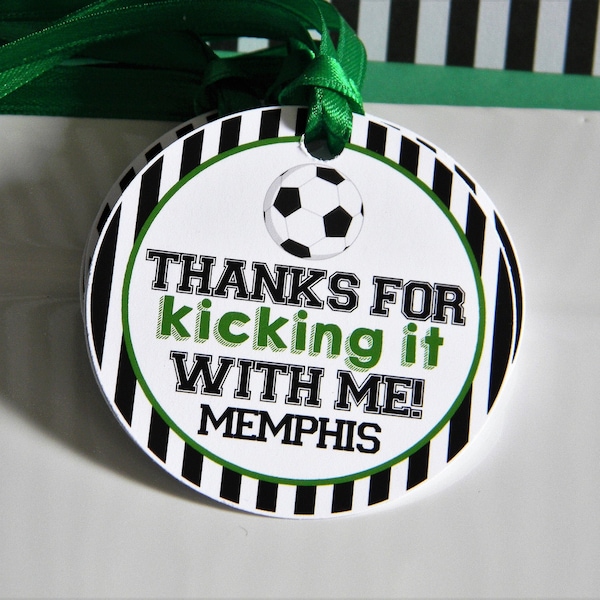 Soccer Thank You Tag - Etsy