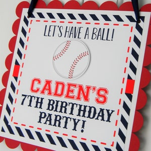 Baseball Door Sign Baseball Party Decorations Baseball Door - Etsy