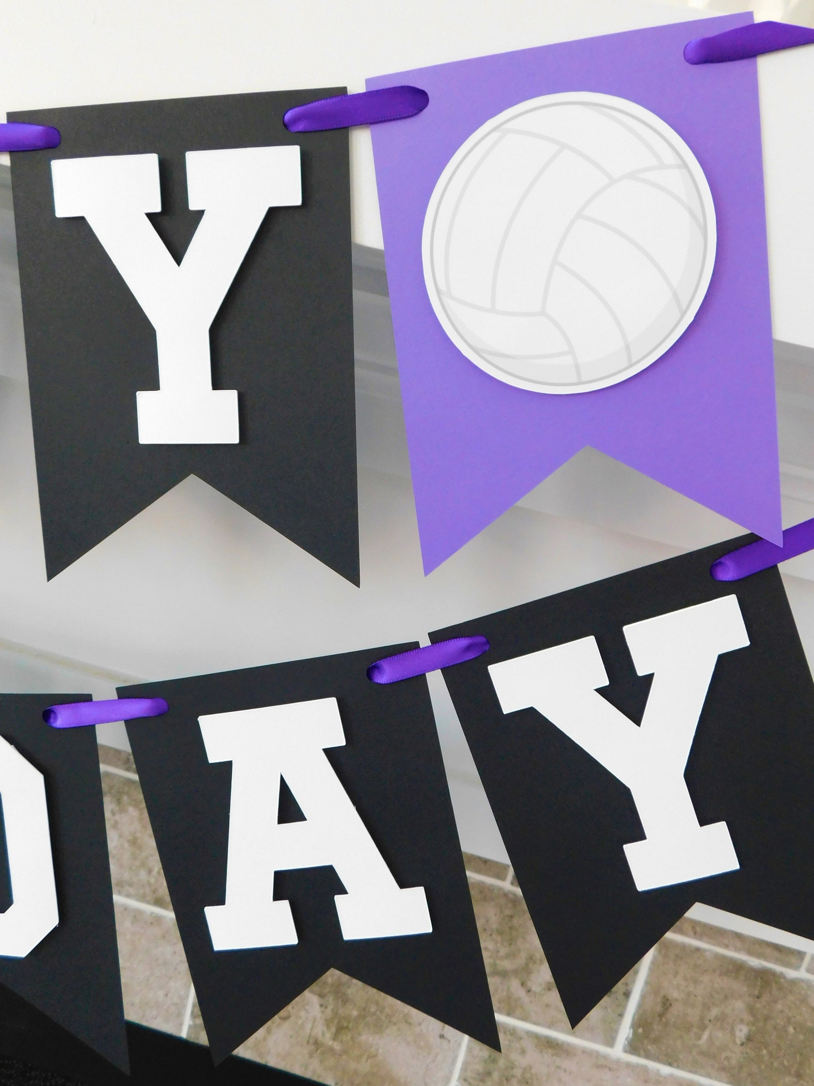 Volleyball Banner Happy Birthday Banner Volleyball Party | Etsy