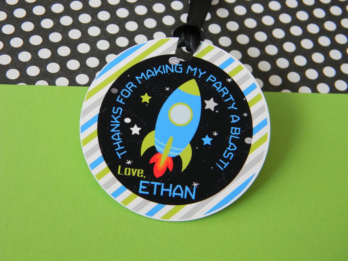 Rocket Ship Favor Tags Rocket Thank You Tags Rocket Ship - Etsy