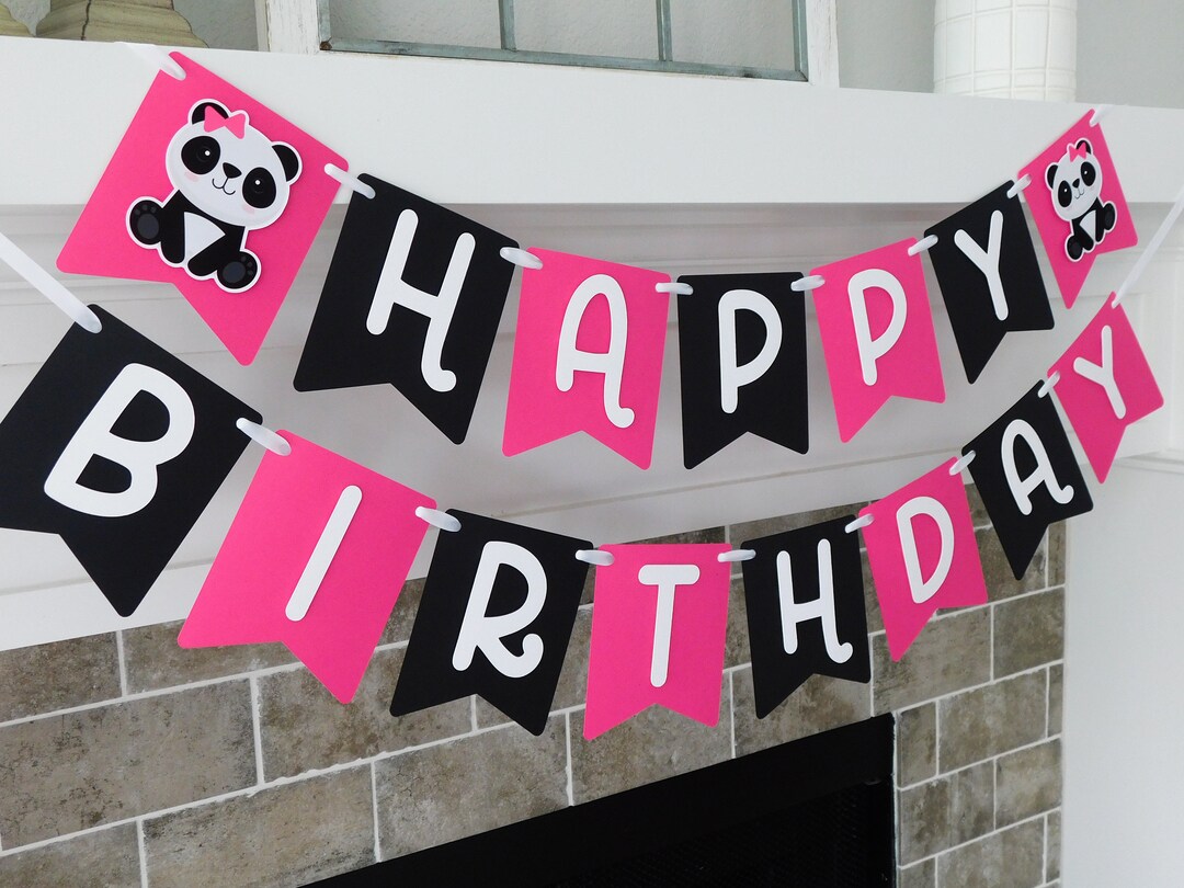 Panda Banner, Panda Birthday, Panda Party Decor, Panda First Birthday ...