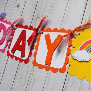 Rainbow Banner, Custom Birthday Banner, Rainbow Party Decorations - Etsy