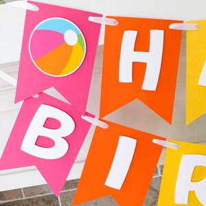 Beach Ball Banner, Pool Party Decor, Beach Ball Birthday, Summer Party ...
