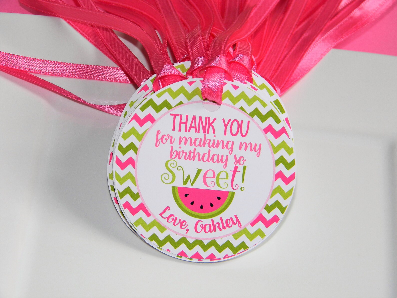 Watermelon Favor Tags Watermelon Thank You Tags Watermelon | Etsy