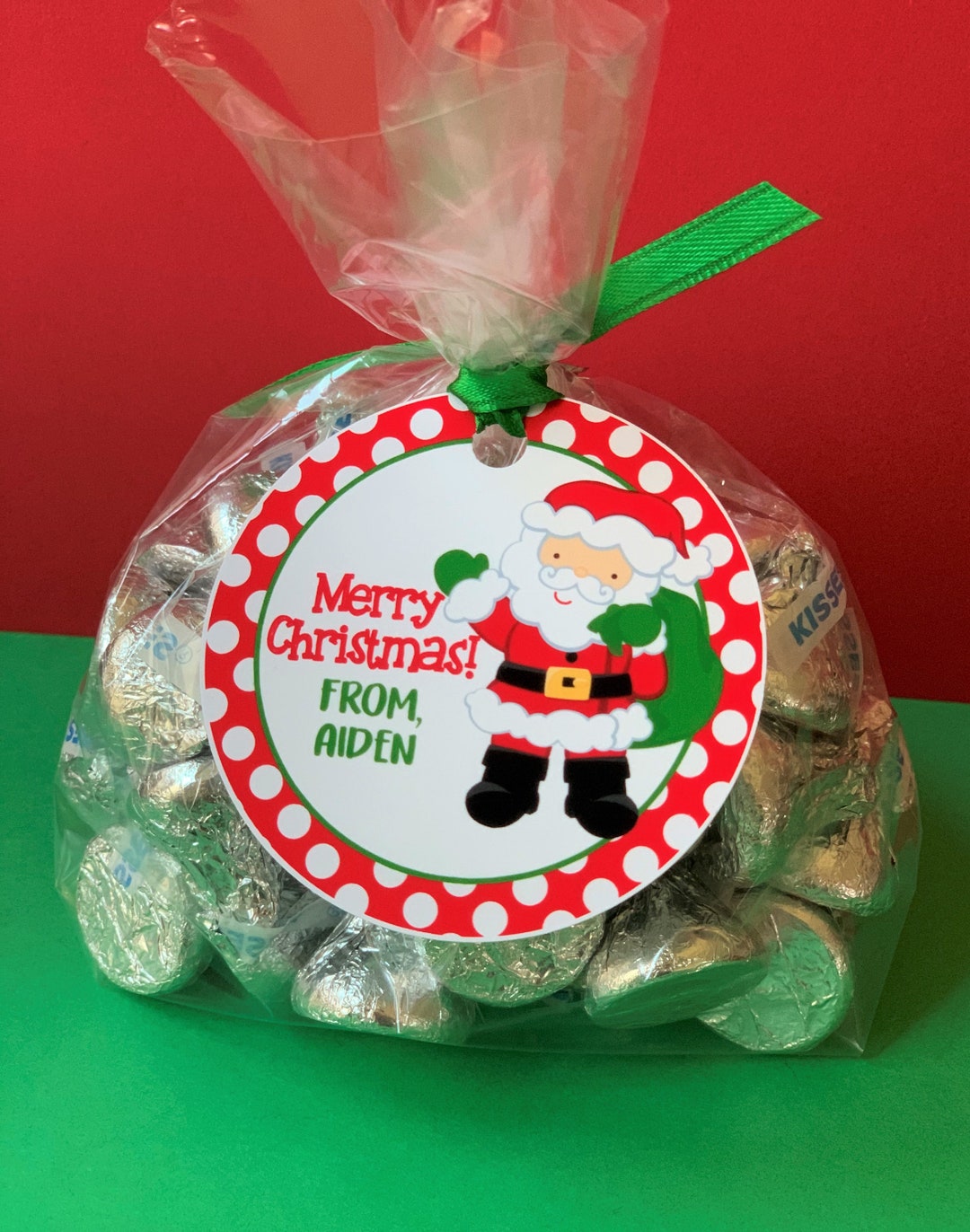 Santa Christmas Treat Tag, Christmas Gift Tags, Holiday Gift Tag ...