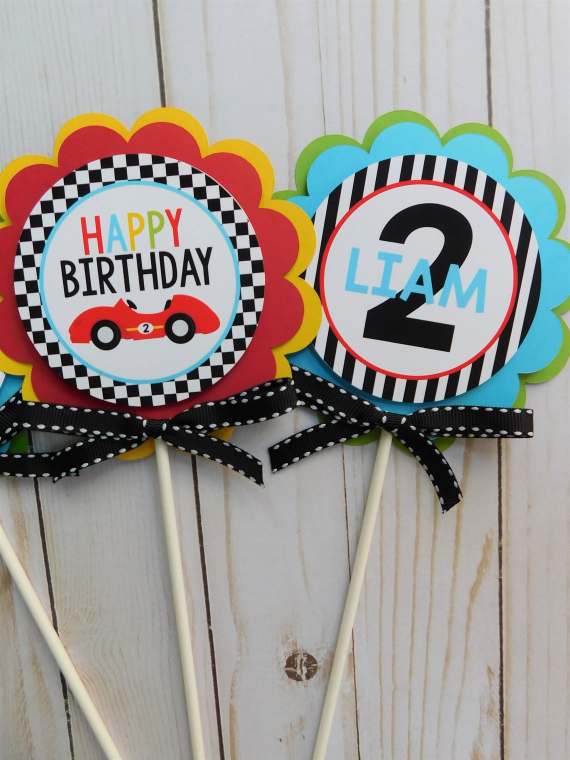 Race Car Centerpiece Sticks Race Car Party Decorations Two | Etsy