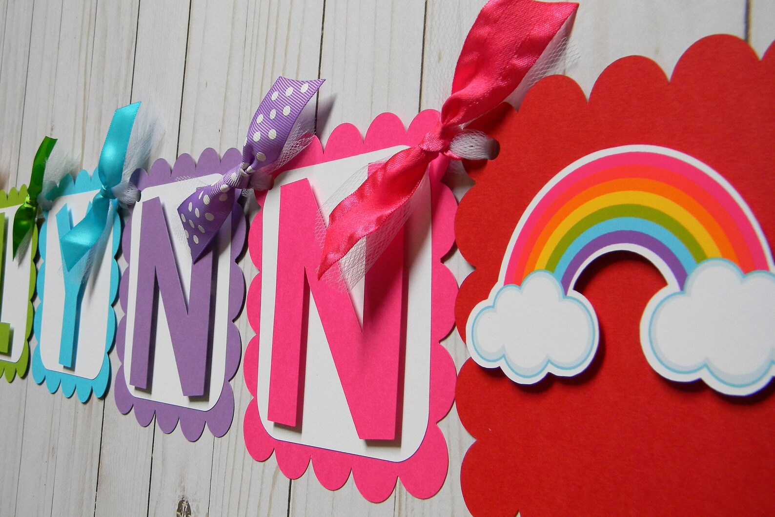 Rainbow Banner Custom Birthday Banner Rainbow Party | Etsy