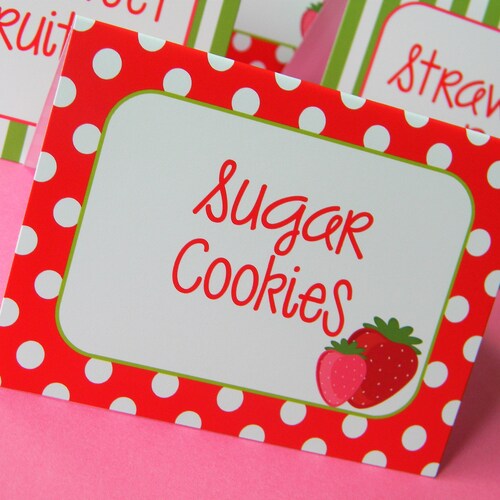 Editable Strawberry Welcome Sign Strawberry Birthday Party | Etsy