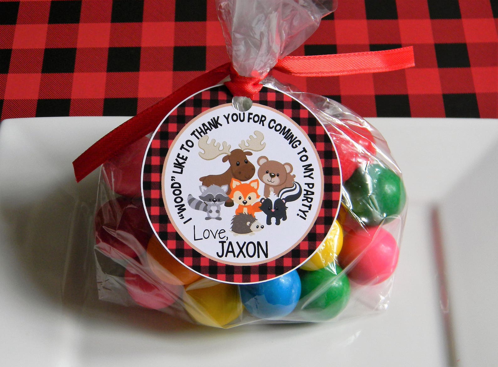 Woodland Animals Favor Tags Forest Animal Thank You Tags | Etsy