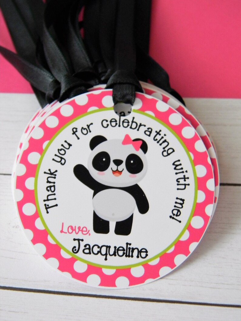 Panda Favor Tags Panda Thank You Tags Panda Birthday Party - Etsy